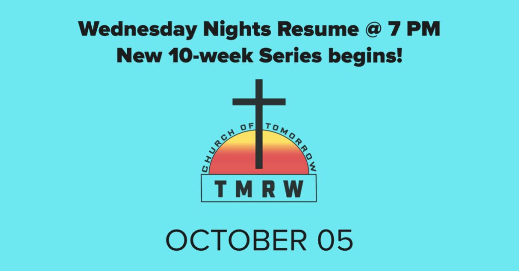 Upcoming Events – Church of Tomorrow